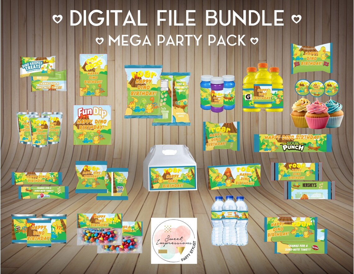 Dinosaur Mega Party Pack INSTANT DOWNLOAD Printable Party - Etsy