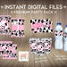 Pink Cow Print Essential Party Package, INSTANT DOWNLOAD Printable ...