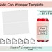 Soda Can Wrapper Template | Blank Template | Svg, Png,pdf, Jpeg, Docx ...