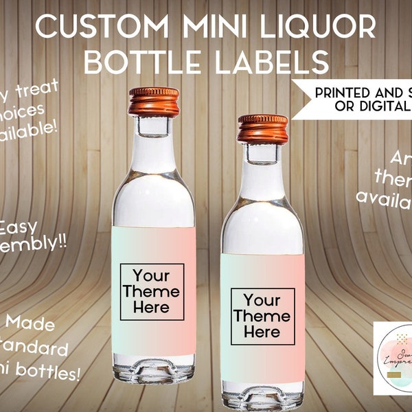 Custom Liquor Mini Bottle Labels - Etsy
