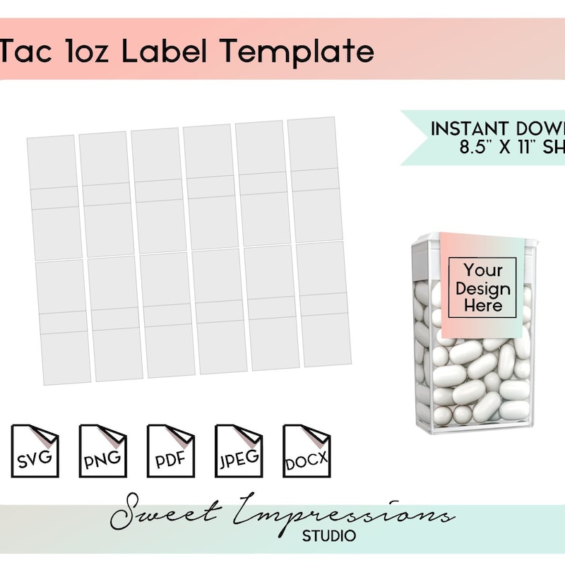 Tic Tac Labels - Etsy