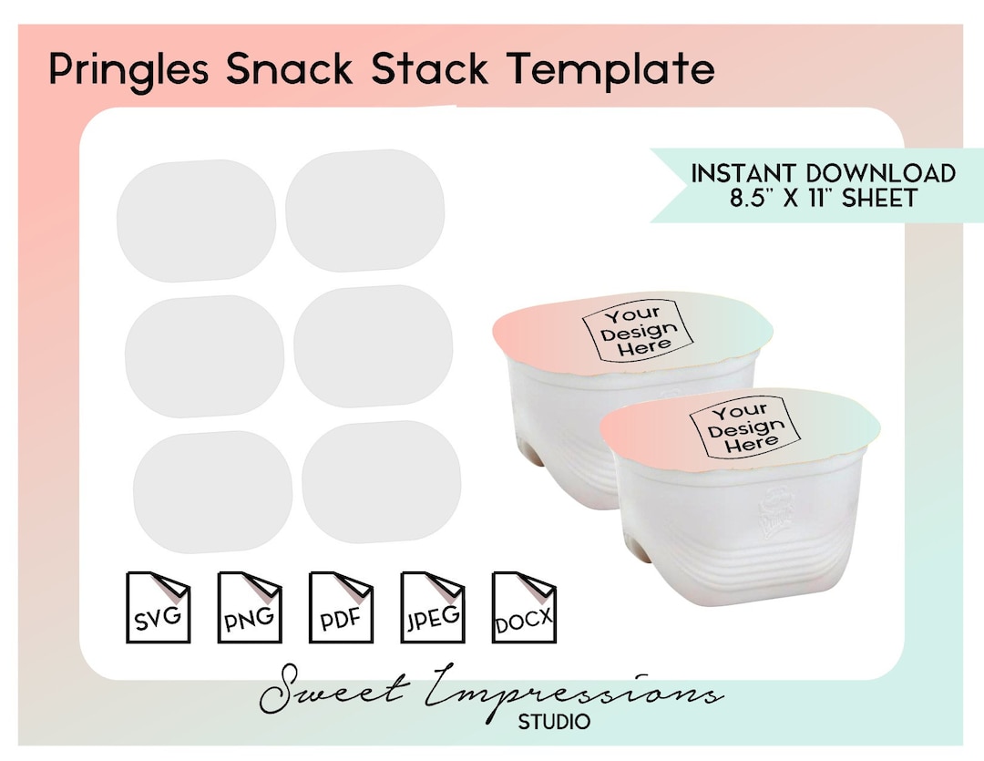 Pringles Snack Stack Label Template | Blank Template | Svg, Png,pdf ...