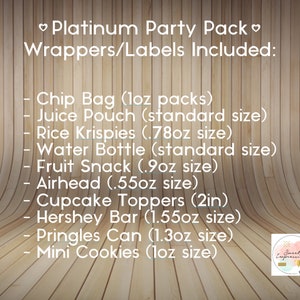 Sweet One Platinum Party Pack INSTANT DOWNLOAD Party Treats, Digital ...