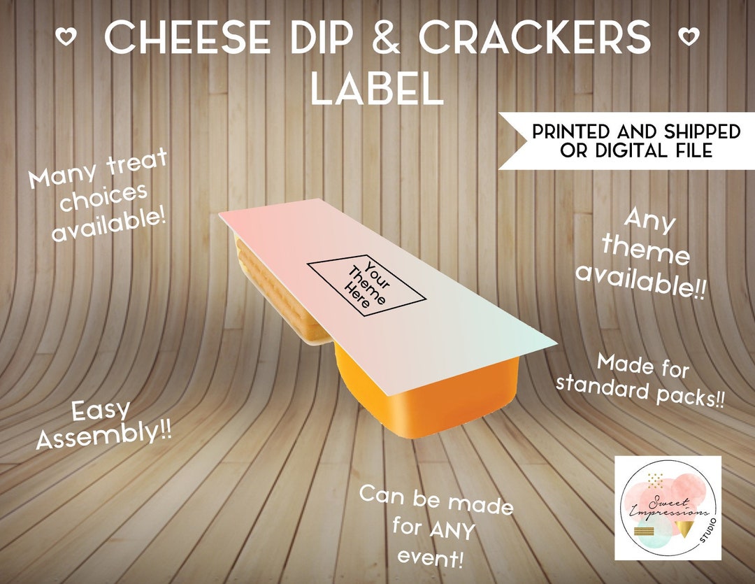 Cheese and Cracker Pack Label | Custom Prints or Digital File ...