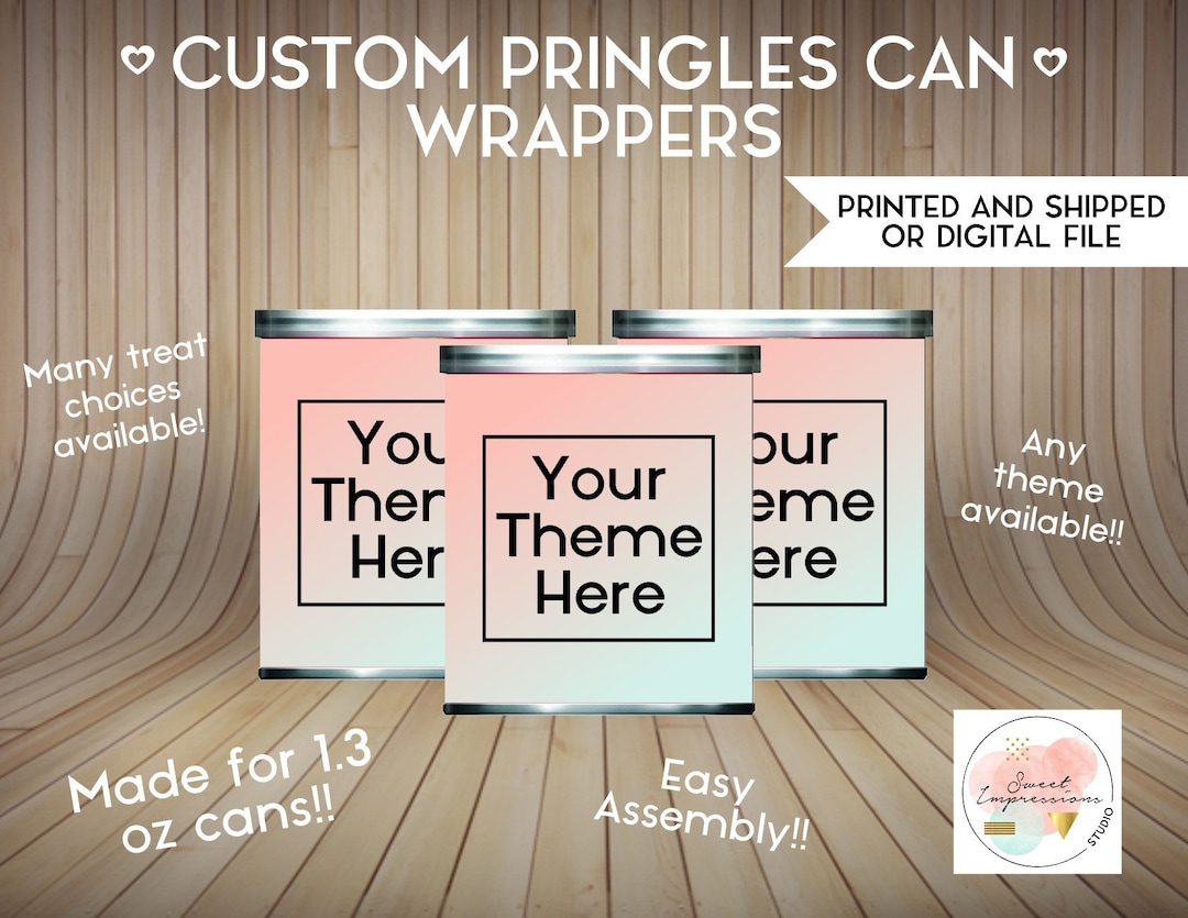 Pringles Can Wrapper Custom Prints or Digital File Birthday, Baby ...