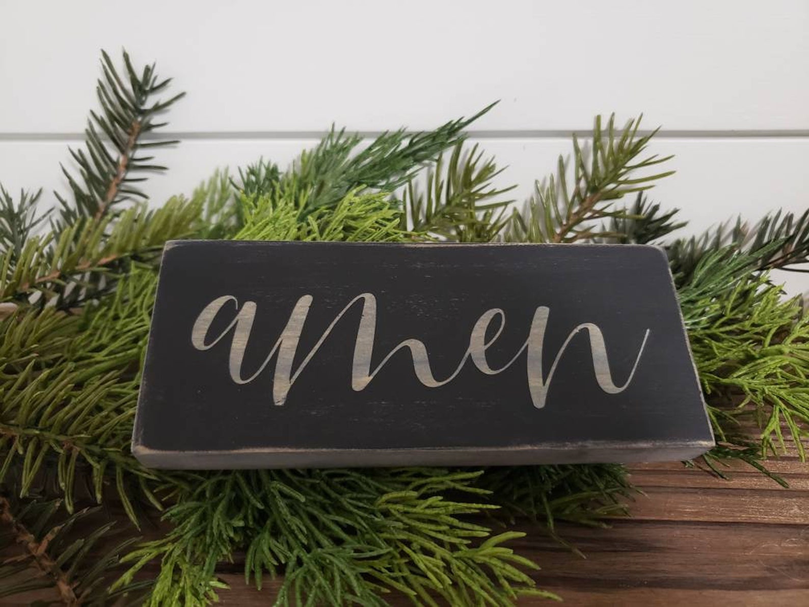 Amen Wood Sign Amen Sign Amen Religious Signs Amen Decor | Etsy