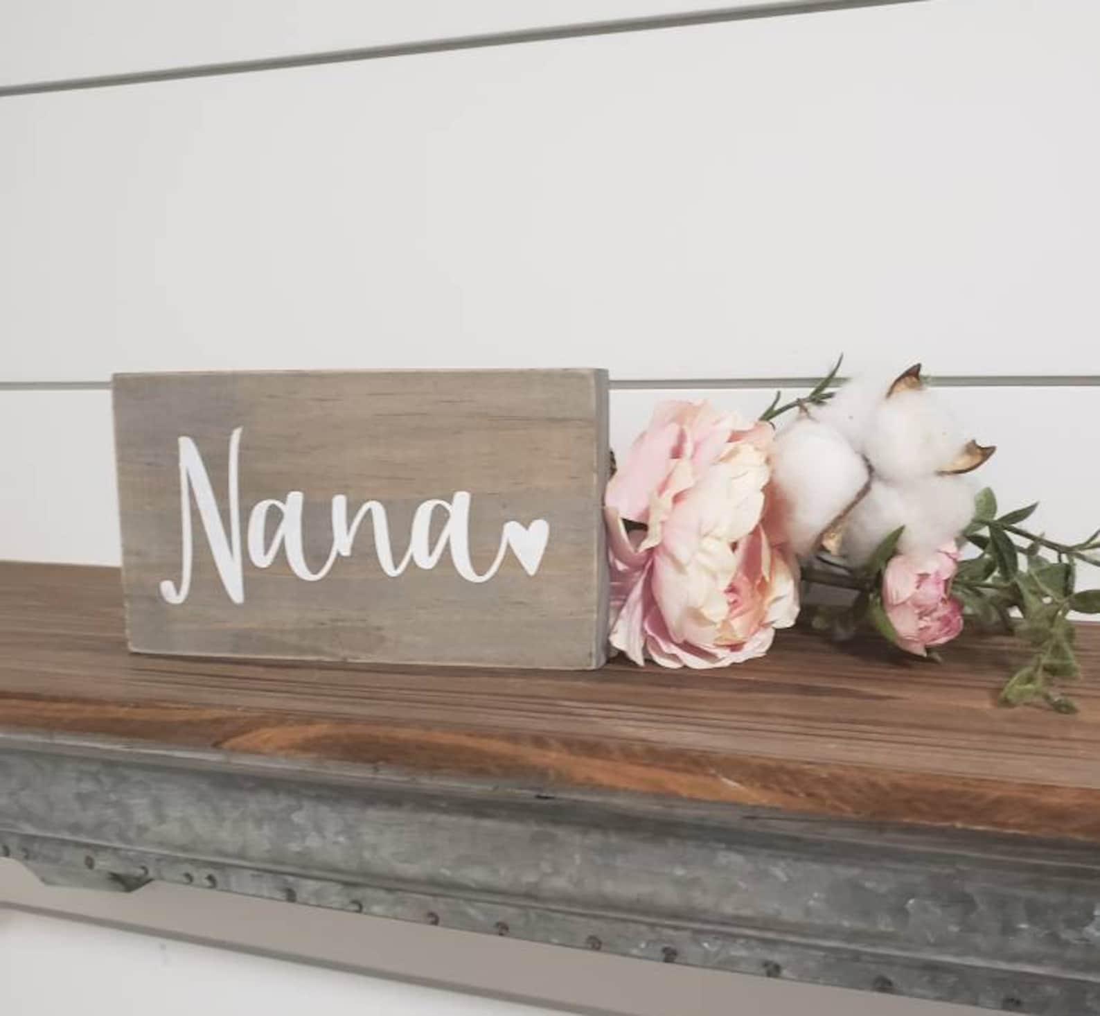 Nana Wood Sign Love Nana Sign Nana Wood Block Sign Nana | Etsy
