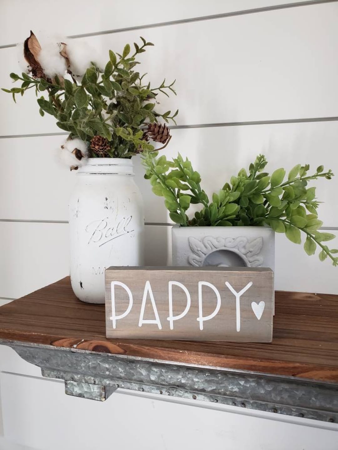 Pappy Wood Sign, Gift for Pappy, I Love Pappy Sign, Gift for Grandpa ...