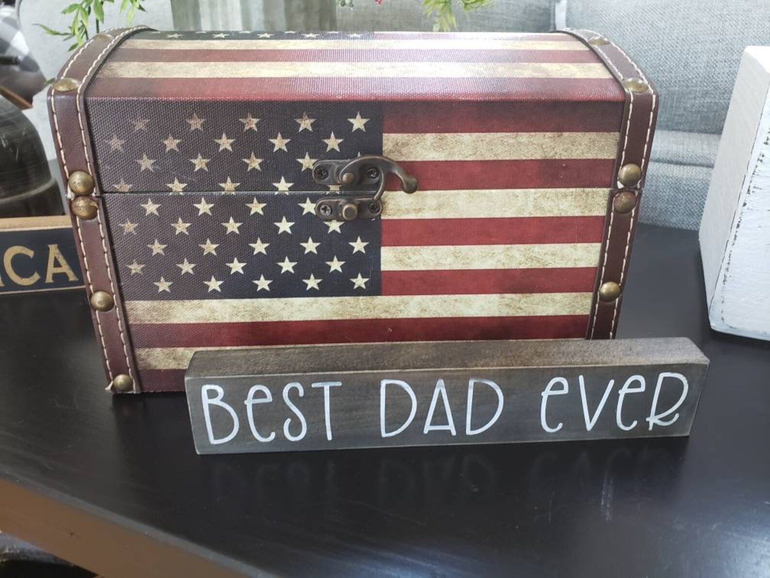 BEST DAD EVER Wood Block Sign Best Dad Ever Sign - Etsy