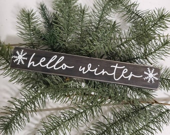Winter Wood Signs | Etsy