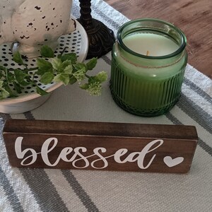 Blessed Wooden Sign, Blessed Home Decor, Hand Painted Sign, Family Gift ...