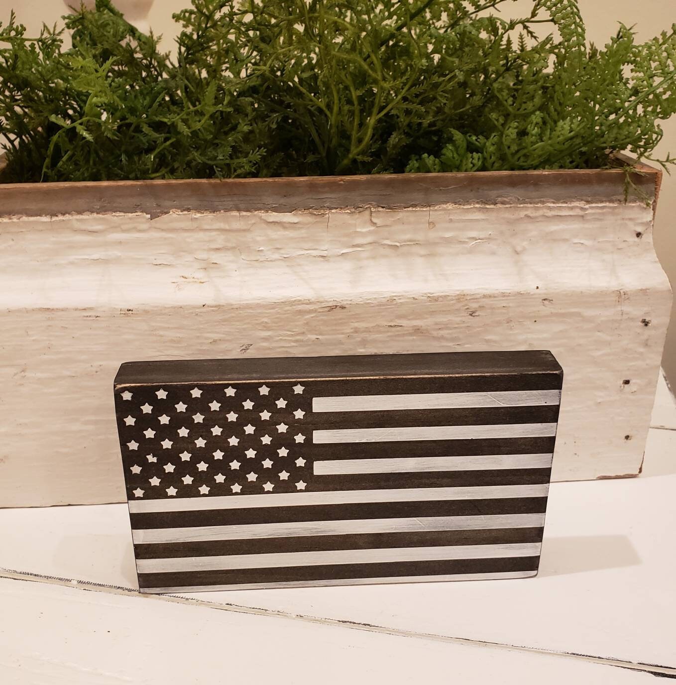 Wooden American Flag American Flag Block Sign Patriotic | Etsy