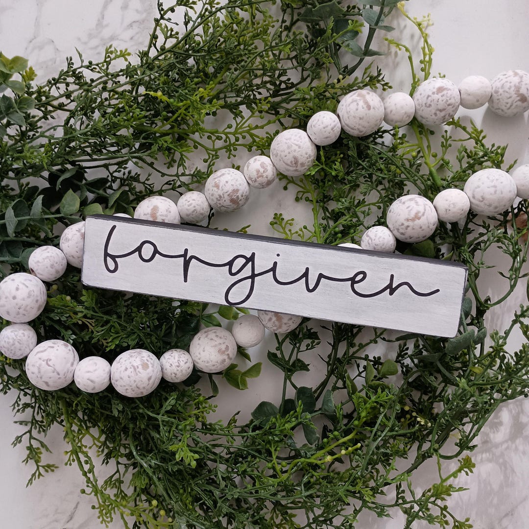 Forgiven Wood Block Sign, Forgiven Sign, Religious Word Sign - Etsy