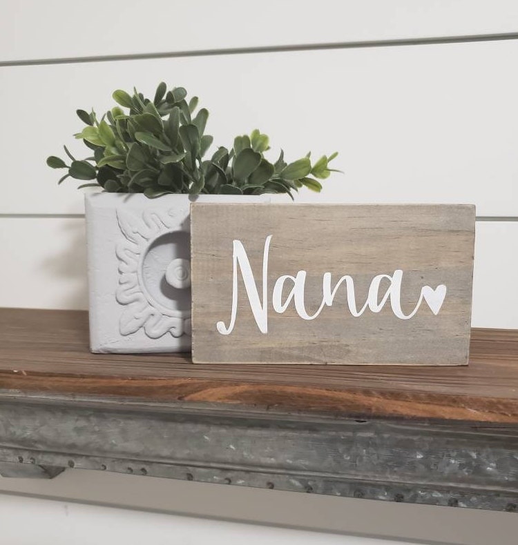 Nana Wood Sign Love Nana Sign Nana Wood Block Sign Nana | Etsy