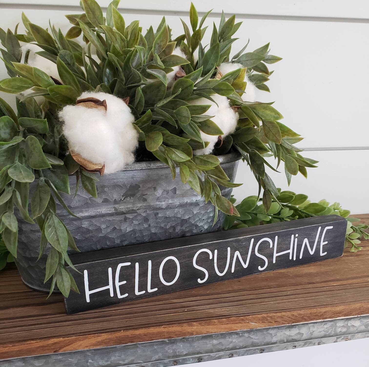 Hello Sunshine Wood Block Sign, Hello Sunshine Sign, Spring and Summer ...