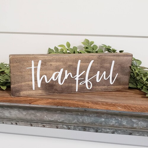 Thankful Wood Sign Thankful Sign Fall Sign Fall Decor Year - Etsy