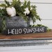 Hello Sunshine Wood Block Sign, Hello Sunshine Sign, Spring and Summer ...