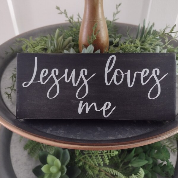 Jesus Loves Me Sign - Etsy