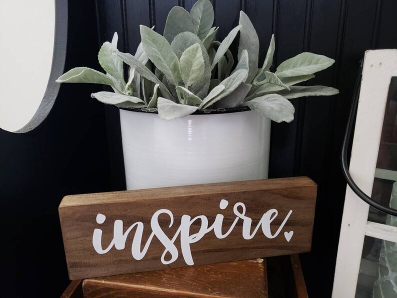 Inspire Sign Inspire Wooden Sign Hand Painted Wooden Sign | Etsy