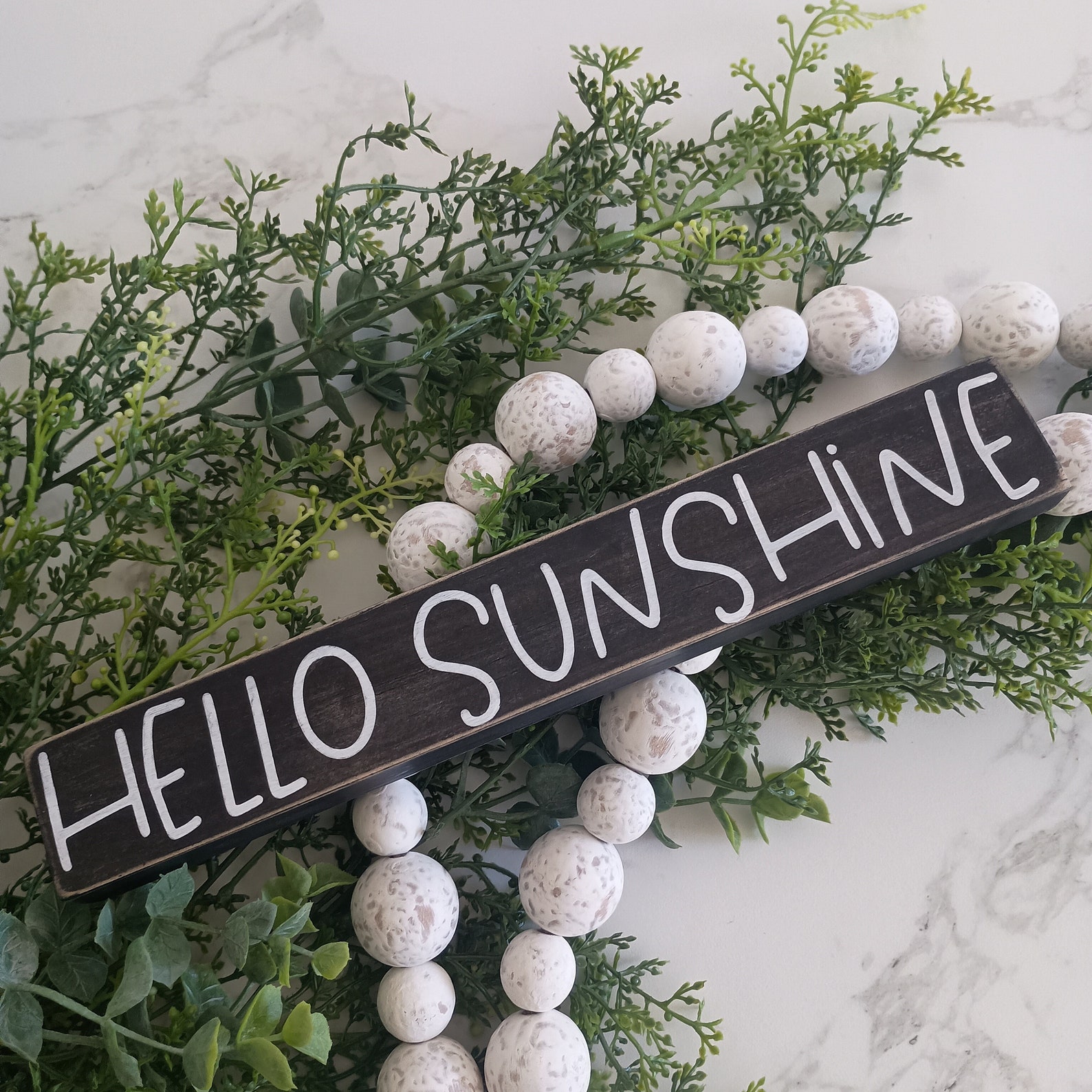 Hello Sunshine Wood Block Sign, Hello Sunshine Sign, Spring and Summer ...