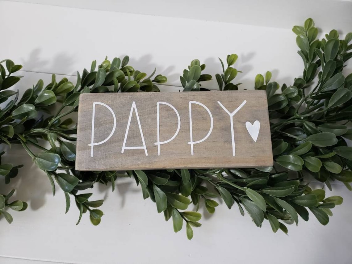 Pappy Wood Sign Gift for Pappy I Love Pappy Sign Gift for | Etsy