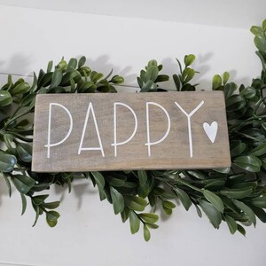 Pappy Wood Sign, Gift for Pappy, I Love Pappy Sign, Gift for Grandpa ...