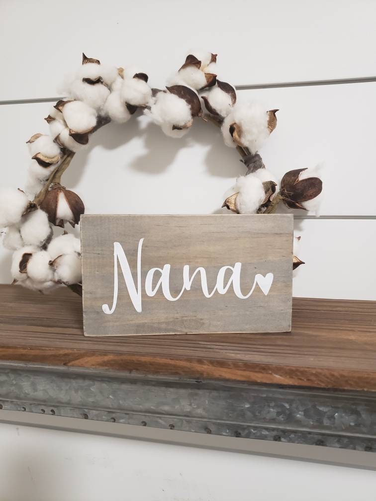 Nana Wood Sign Love Nana Sign Nana Wood Block Sign Nana | Etsy