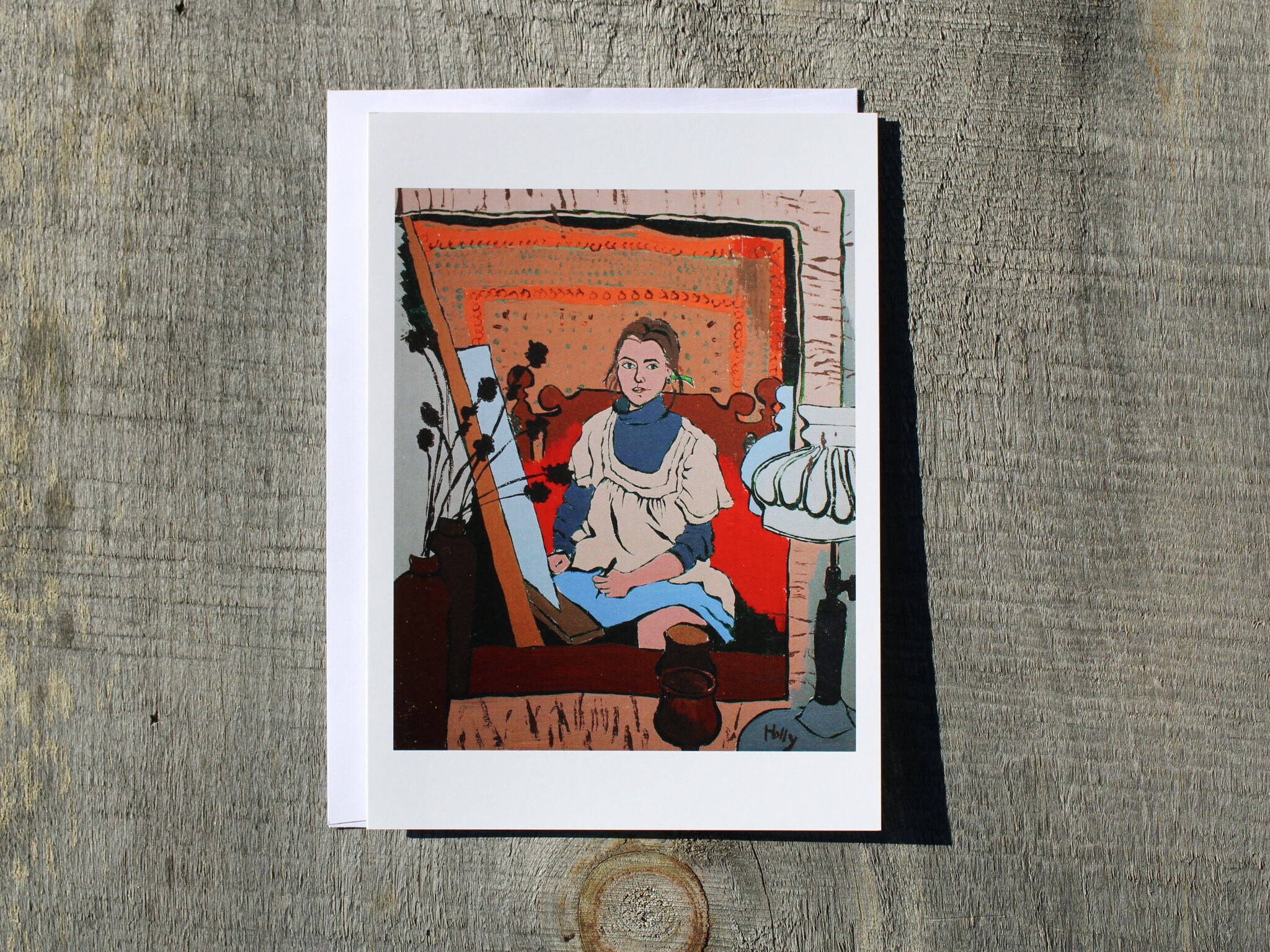 Holly Meade Self Portrait Circa 1977 / Painting in Mirror / - Etsy