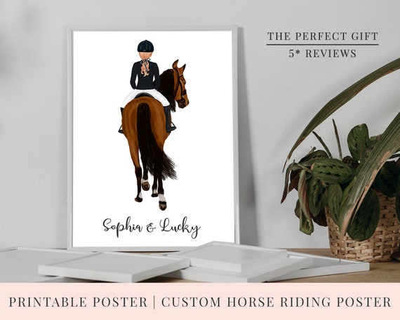 Custom Printable Professional Show Jumping Horse Riding Poster | Etsy