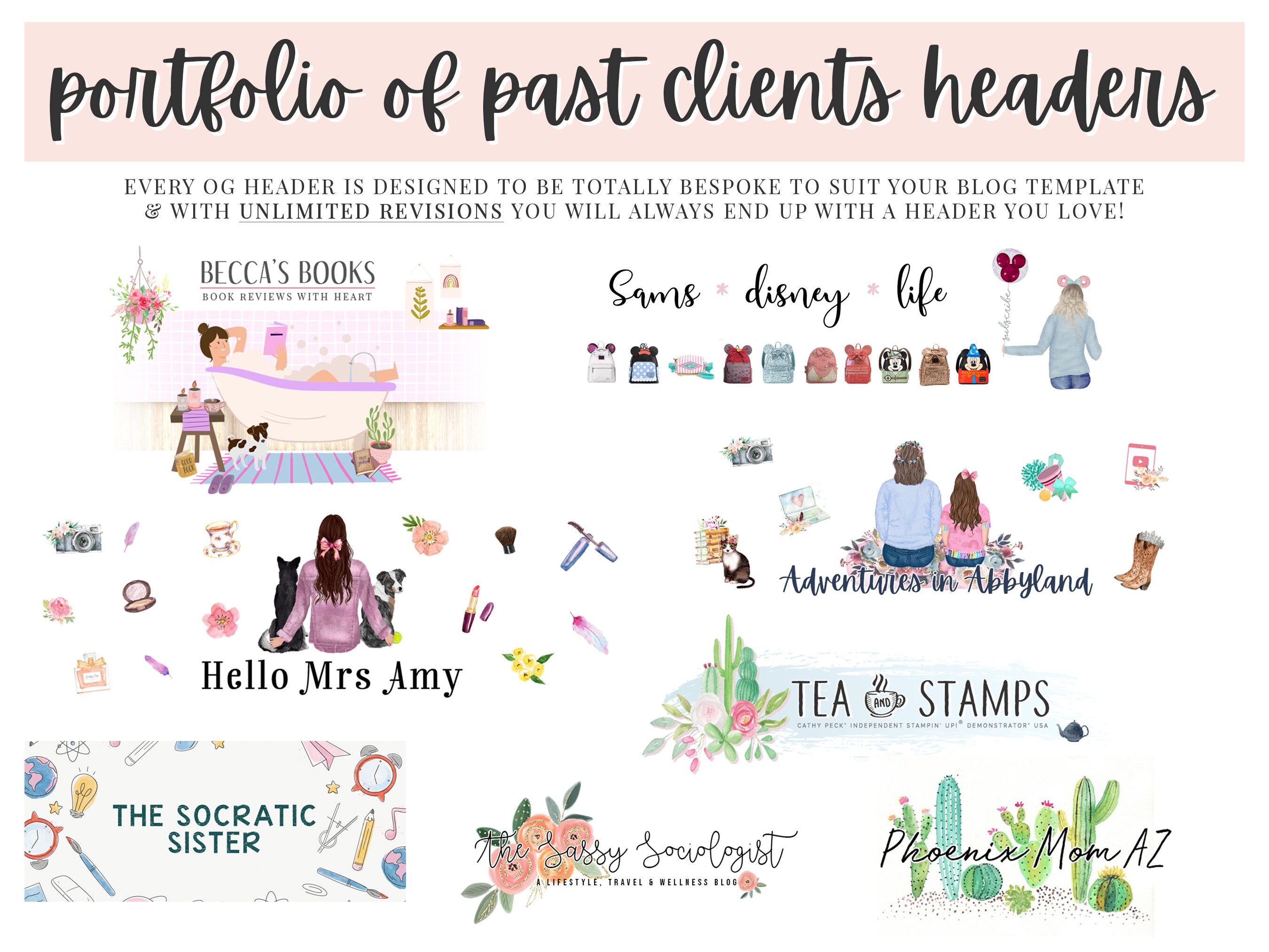 CUSTOM BLOG HEADER Fully Custom Blogger Wordpress - Etsy UK