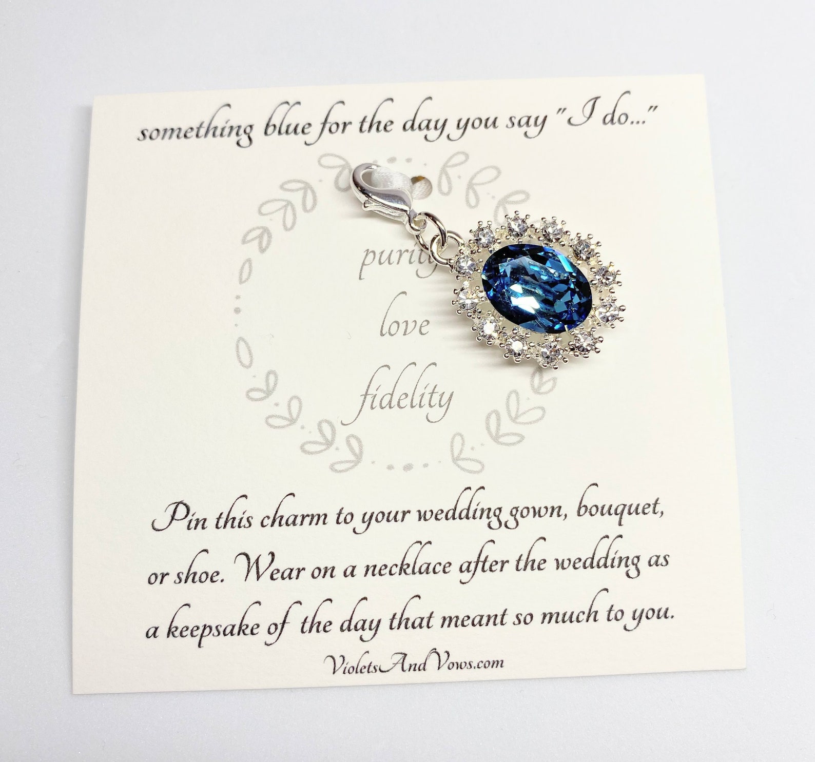 Something Blue for Bride-something Blue Charm-elegant Wedding | Etsy
