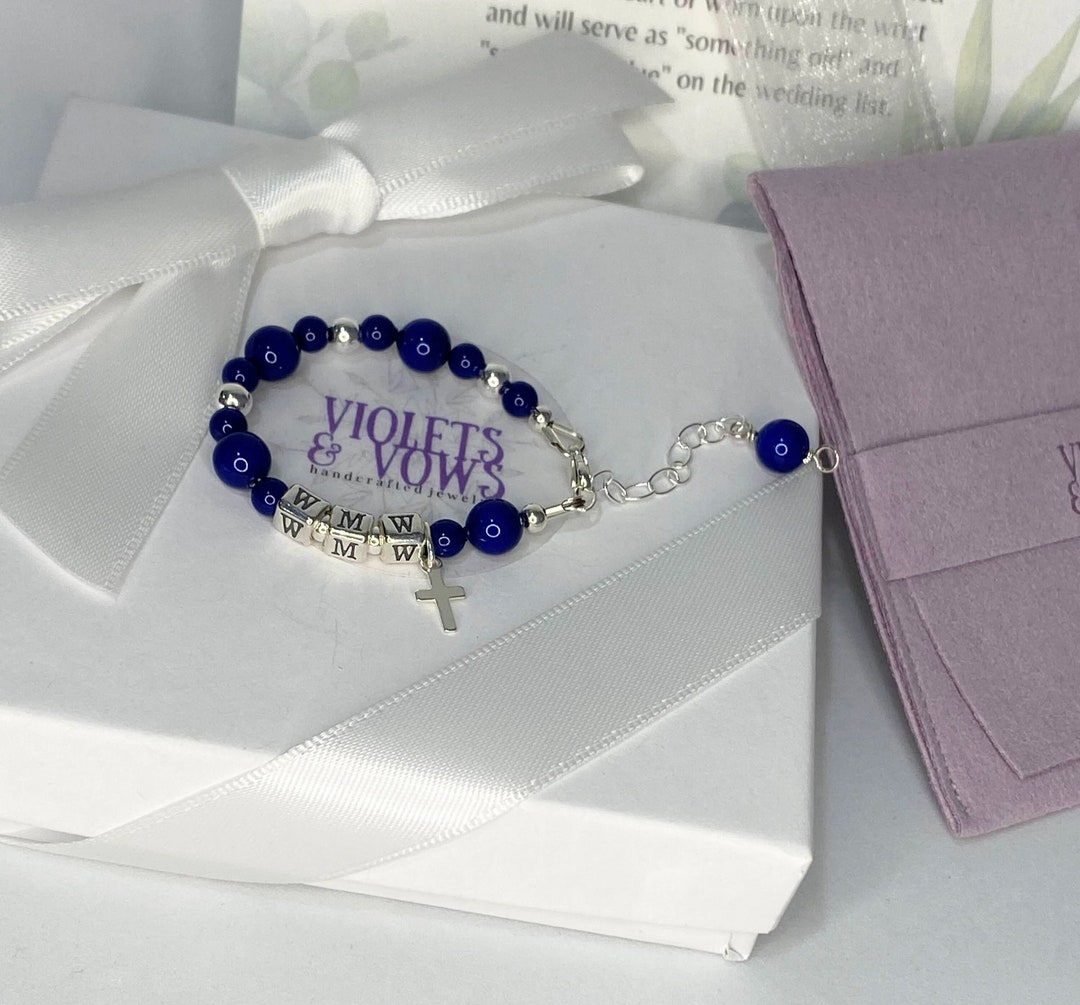 Sterling Silver Baptism Bracelet: Swarovski Pearl Christening Gift - Etsy