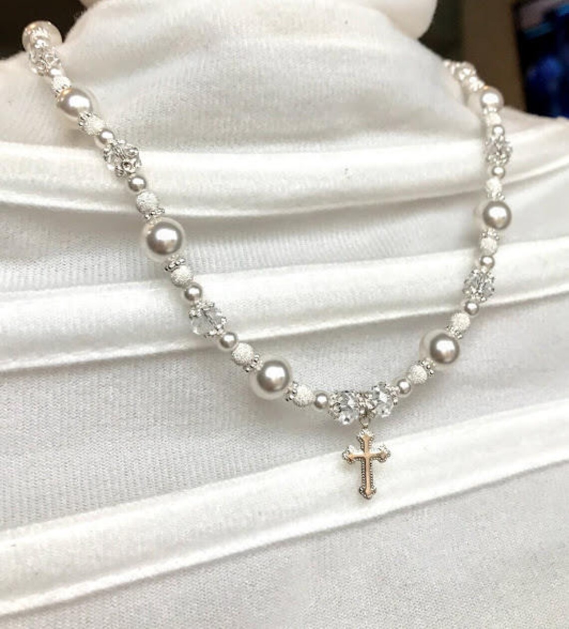 First Communion Gift-first Communion Necklace-sparkly | Etsy