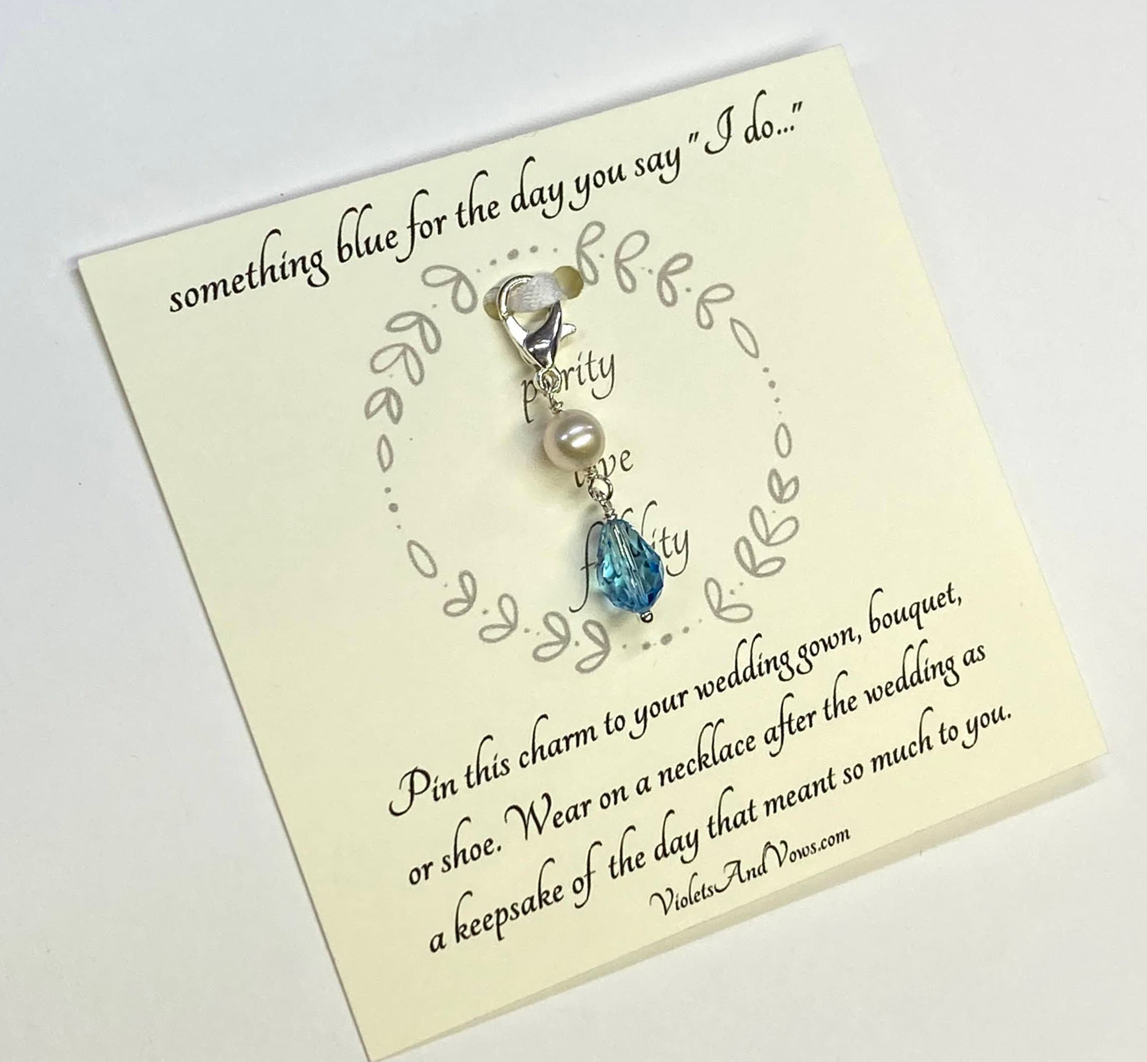 Something Blue for Bride-something Blue Charm-pearl - Etsy