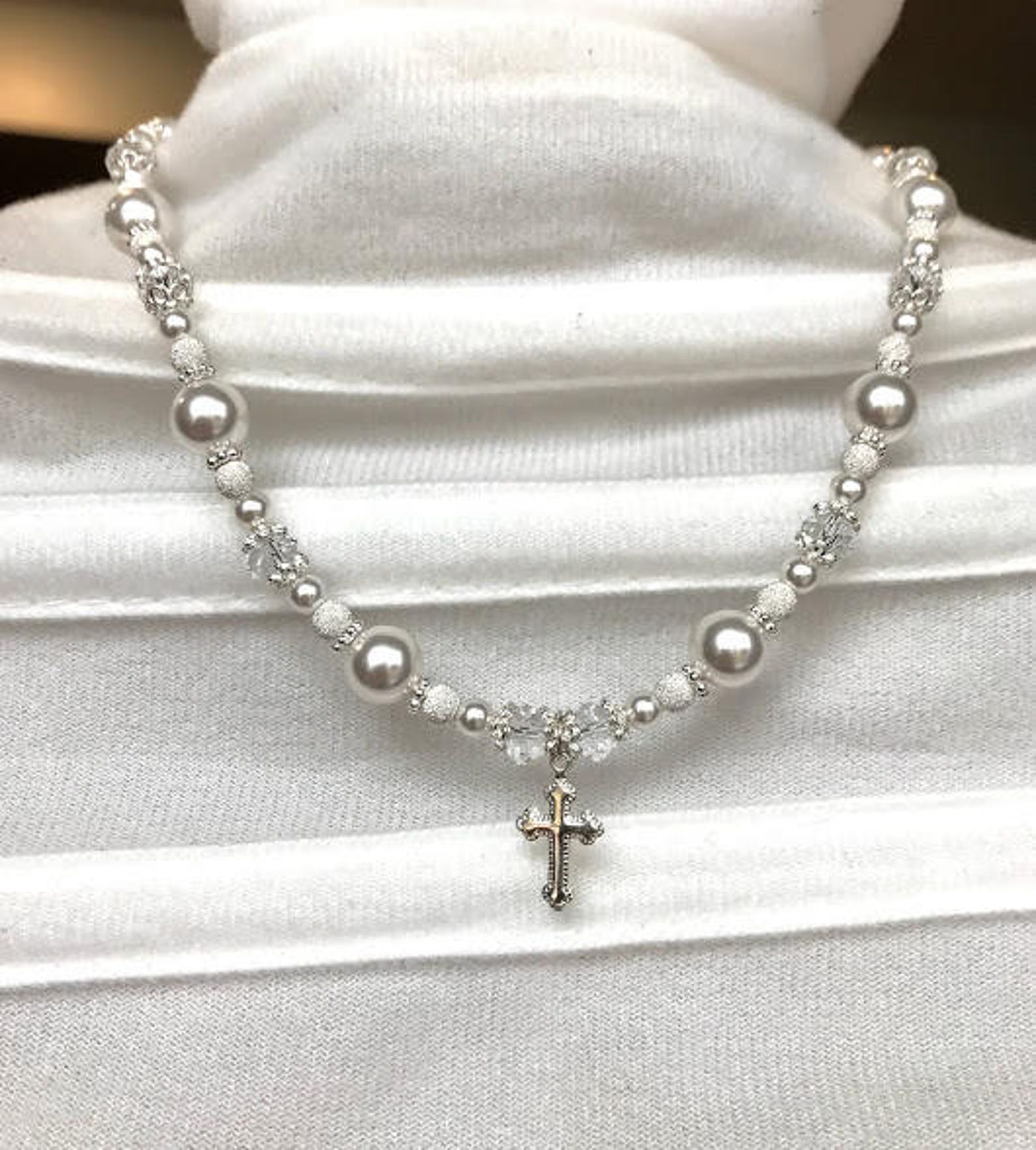 First Communion Gift-first Communion Necklace-sparkly - Etsy