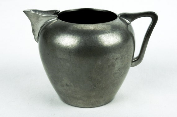 Vintage Pewter Creamer Flat Angled Handle Kings Quality - Etsy