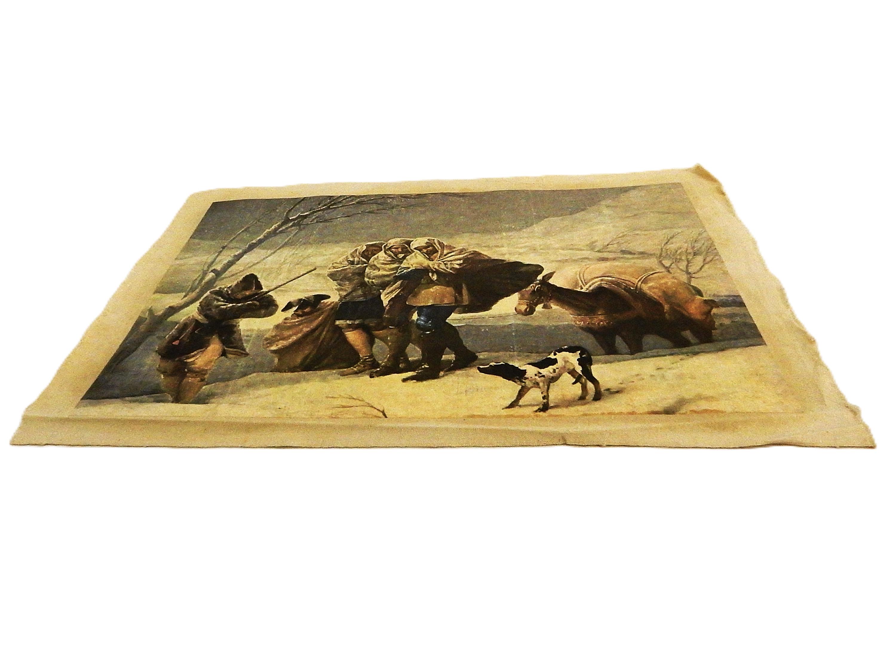 The Snowstorm" Canvas Oil Painting, Francisco Goya, No Frame, Vintage ...