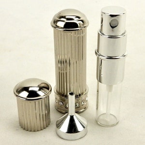 Vintage Debbie J. Palmer Perfume Atomizer, Refillable, Silver Plated ...