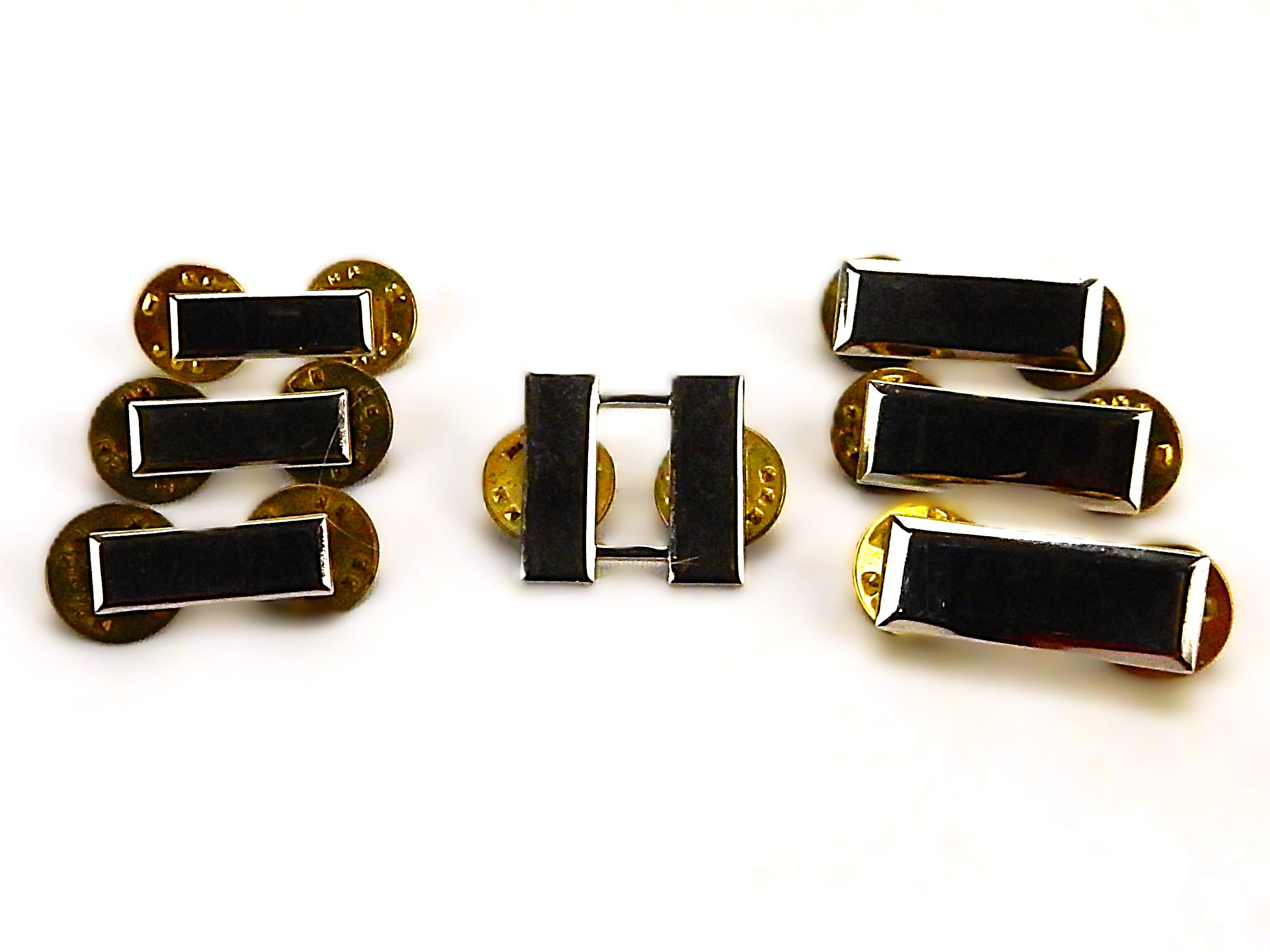 Lot of 7 Military Rank Bars, Silver Filled (1/20), Vintage Militaria, # ...