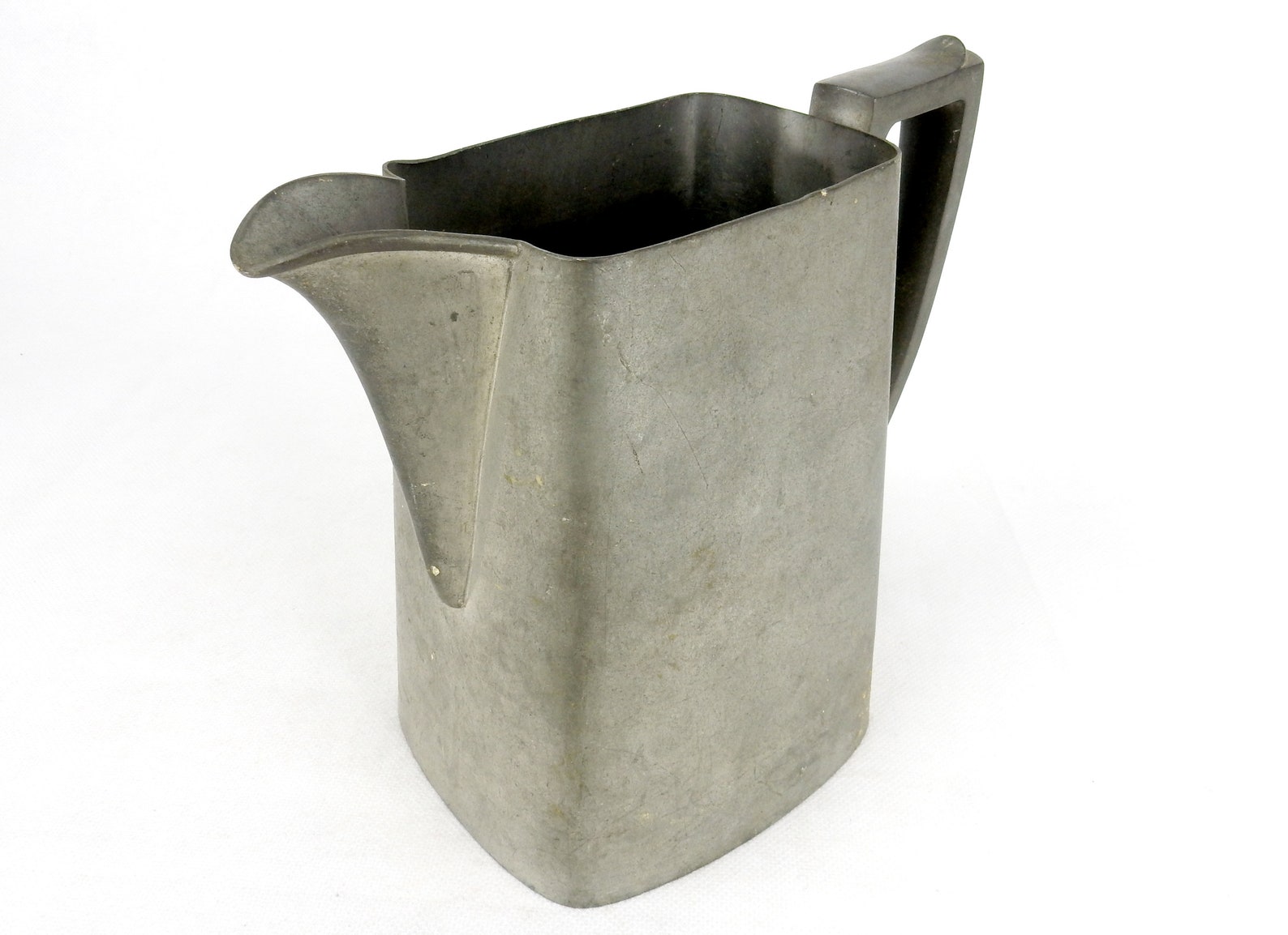 Rectangle Pewter Water Pitcher Squared Bar Handle Queen City - Etsy ...