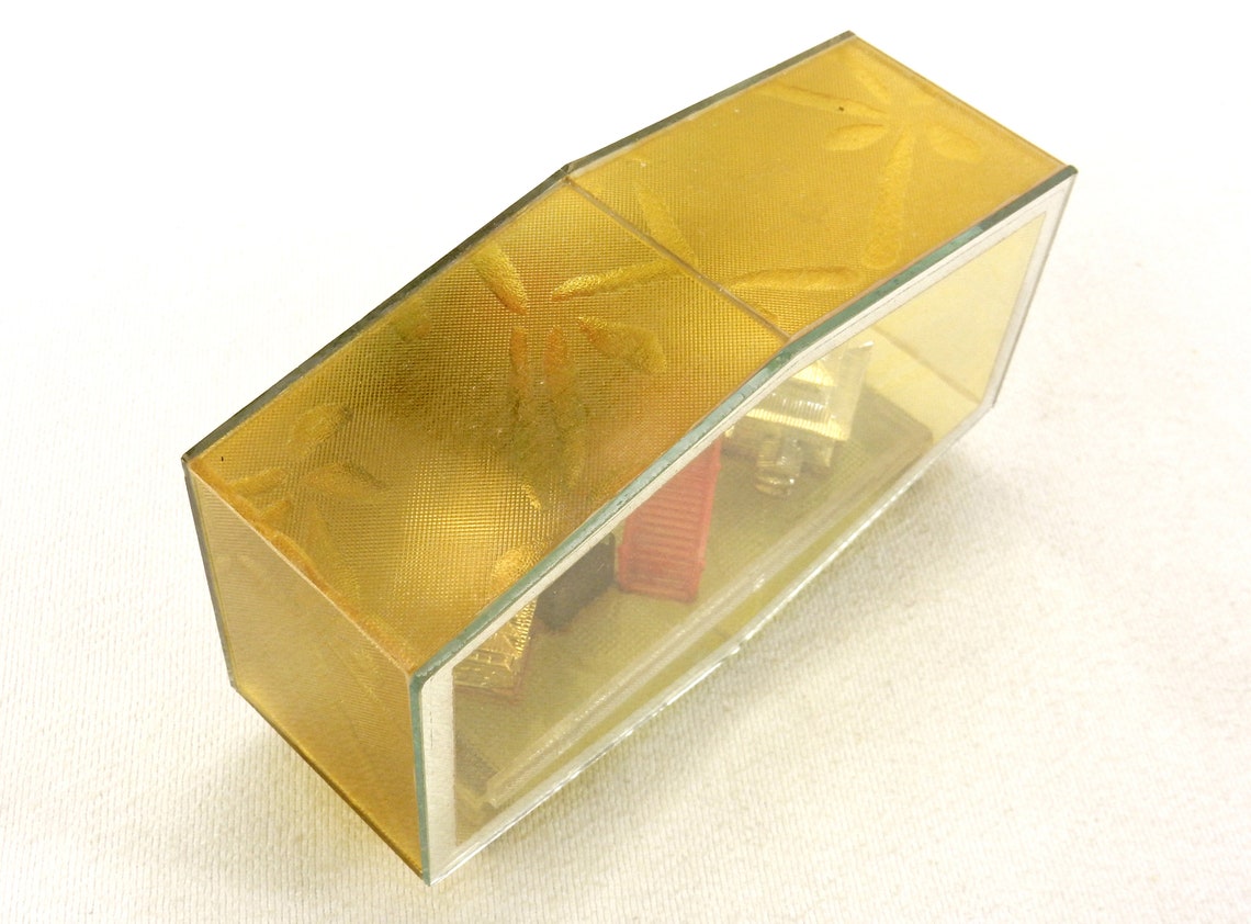 Footed Glass Mirrored Shadow Box Horizontal Hexagon 3D - Etsy