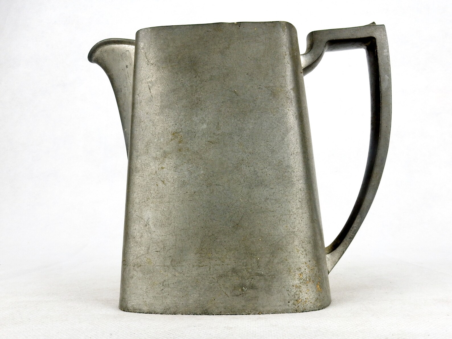 Rectangle Pewter Water Pitcher Squared Bar Handle Queen City | Etsy