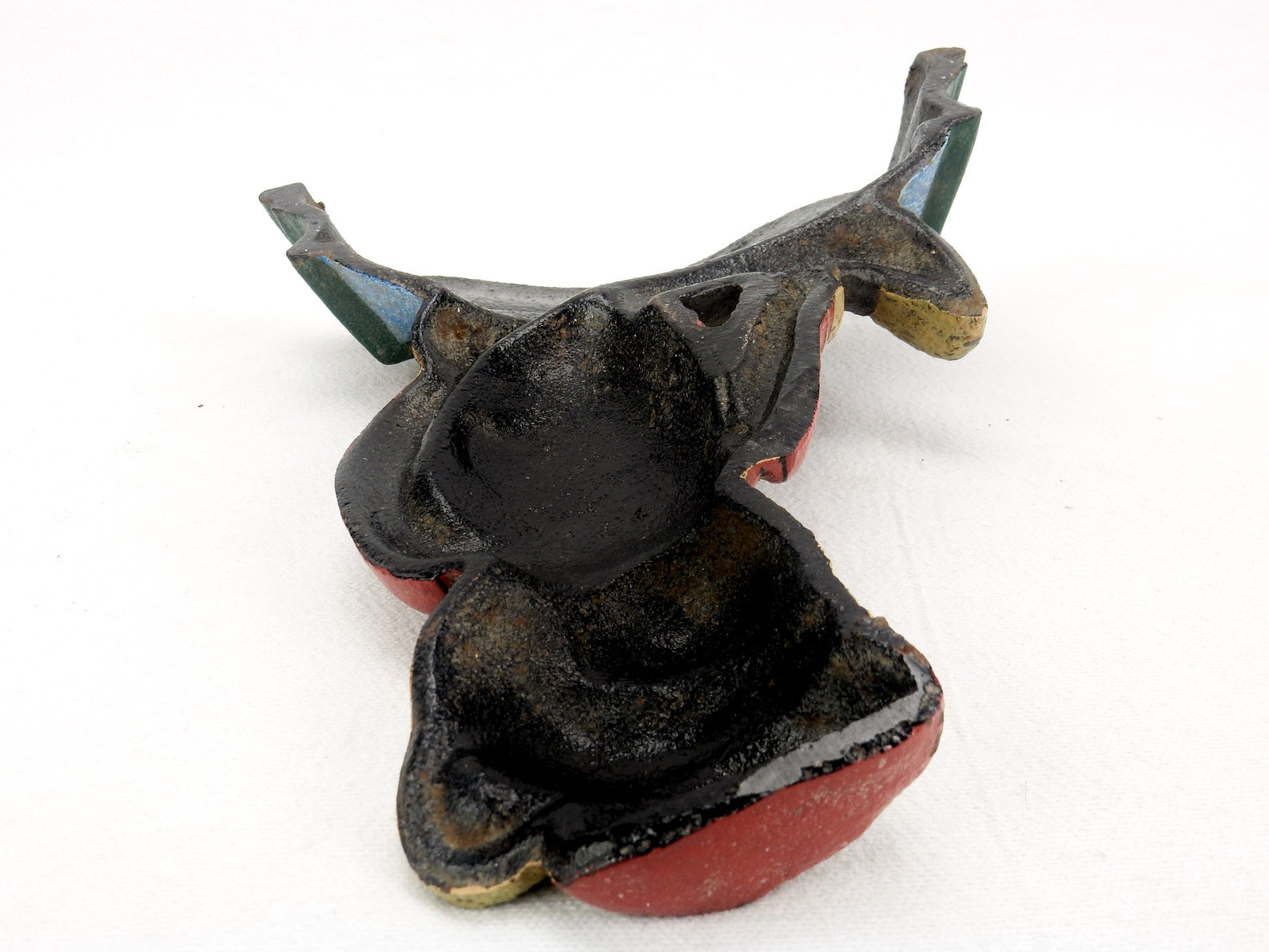 Vintage Cast Iron Door Stop Teddy Bear Bellhop Red Coat & | Etsy