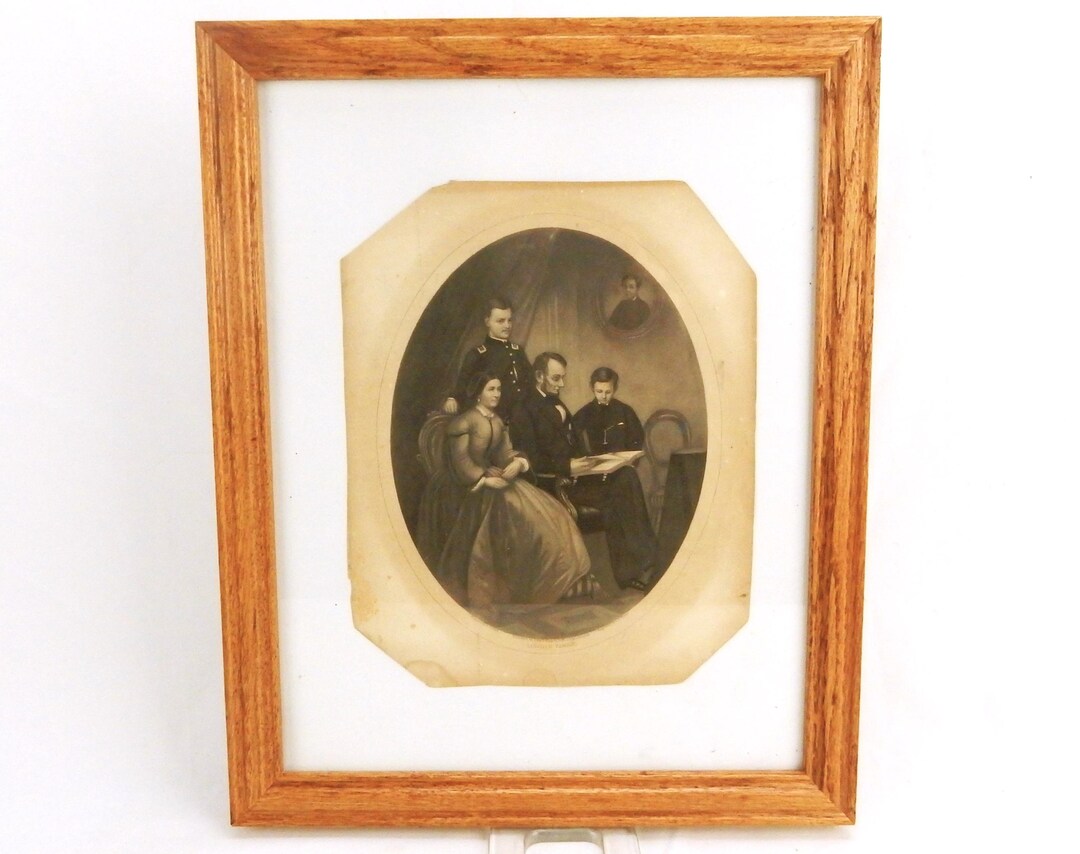 Abraham Lincoln Family Portrait, Steel Engraved W/original Mat, A. B ...