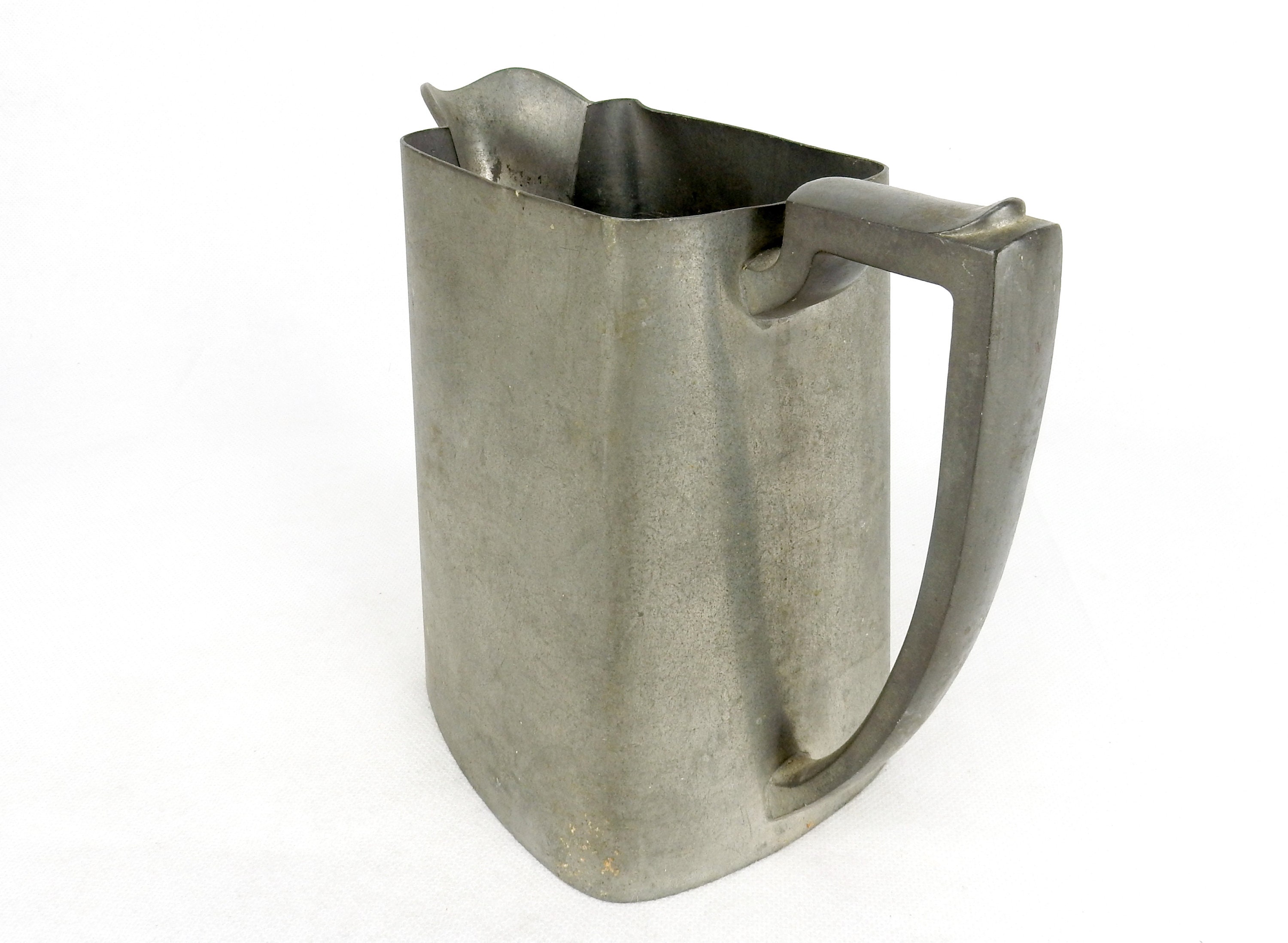 Rectangle Pewter Water Pitcher Squared Bar Handle Queen City - Etsy ...