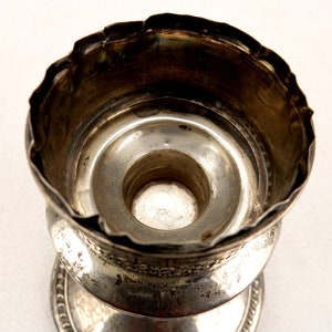 Set of 2 Sterling Candlesticks, Cement Weighted, W/boboche Cups ...