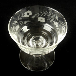 Set of 6 Rock Sharpe/libbey Sherbet Glasses, Etched Floral Pattern, 3 1/2 - Etsy