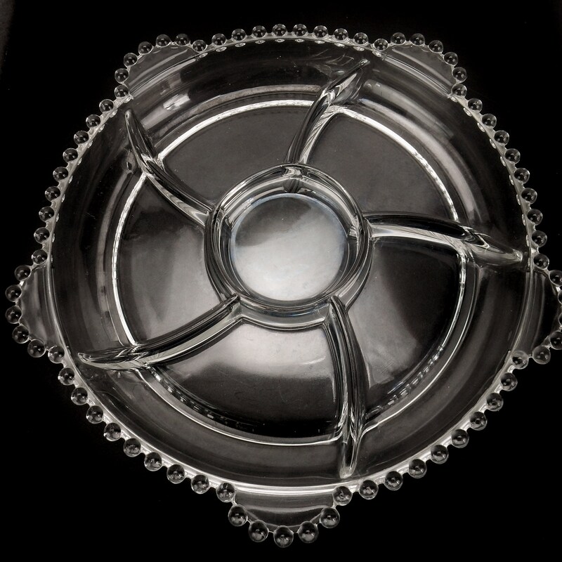 Glass Relish Tray - Etsy