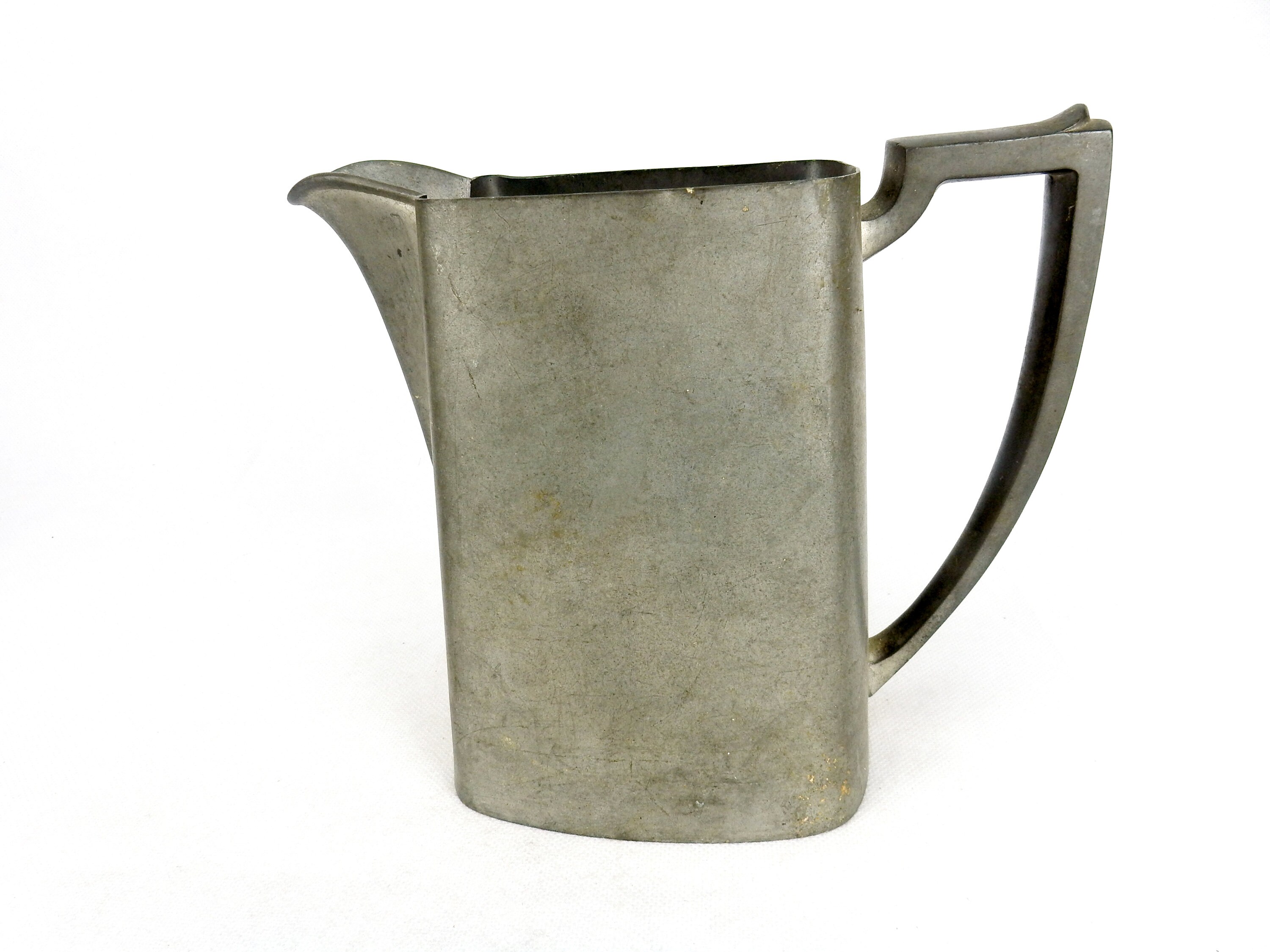 Rectangle Pewter Water Pitcher Squared Bar Handle Queen City - Etsy ...