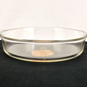 Pyrex Vintage Clear Glass Baking Dish #221, 8.25" Round, Cakes, Pies ...